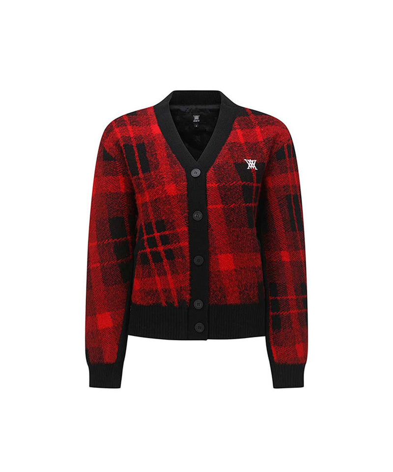 Women's Check Point Cardigan - Red – Anew Golf USA