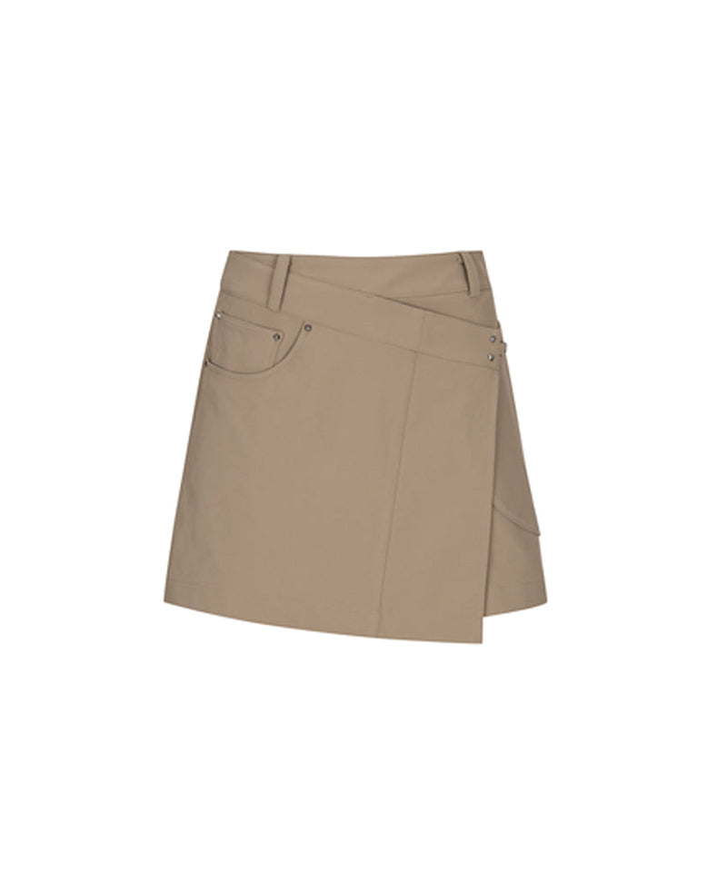 Women's Buckle Point A-Line Skirt - D/Beige – Anew Golf USA