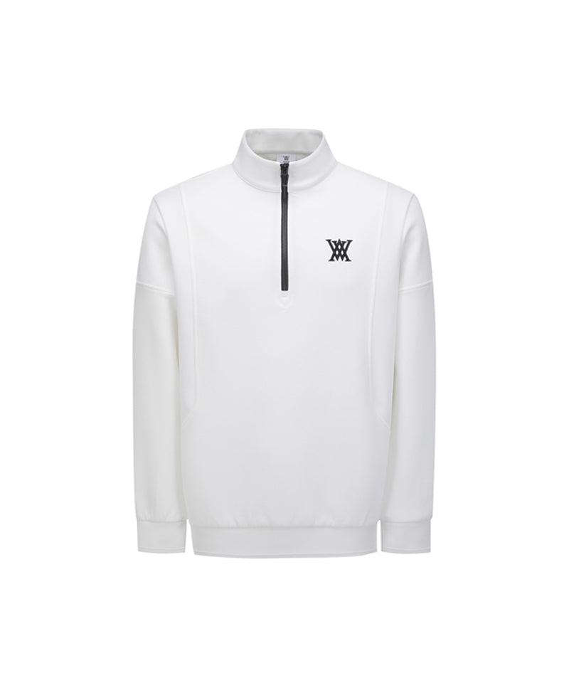 Men's Half Zip L/TS - Off-White – Anew Golf USA