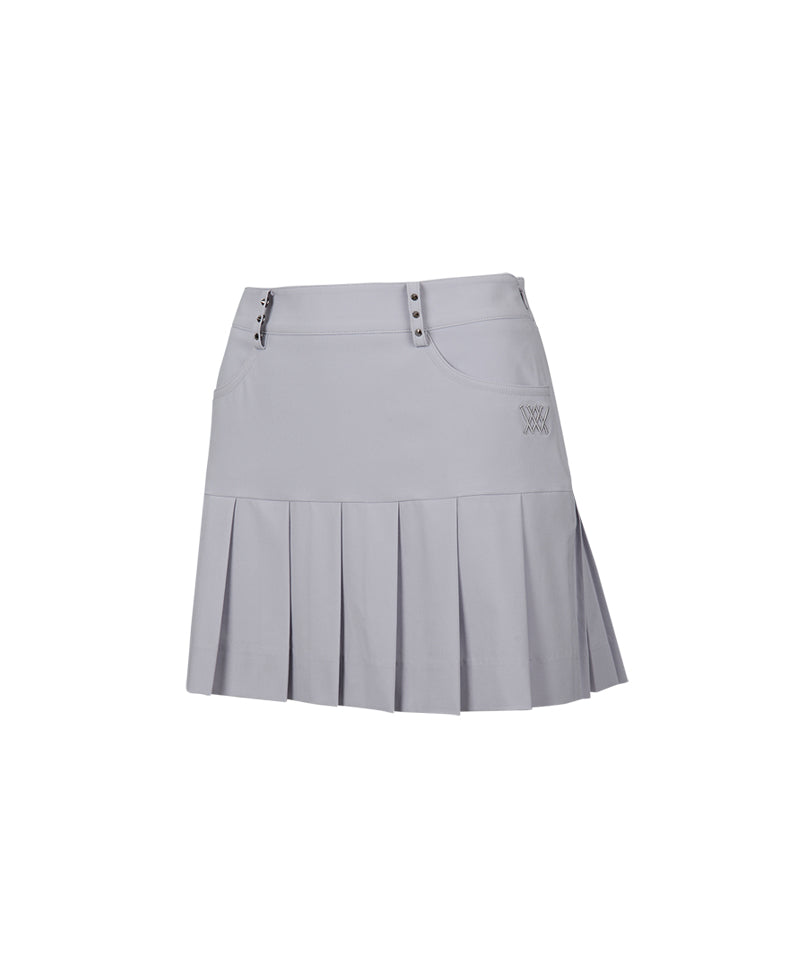 [Season End] Women's Stud Point Pleats Skirts - Light Gray – Anew Golf USA