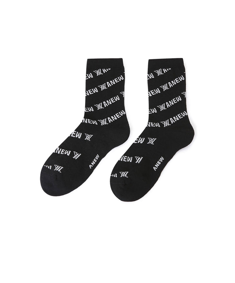 Diagonal Logo Repeat Long Neck Socks - Men's – Anew Golf USA